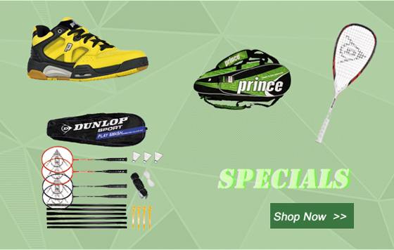 Buy Squash Equipment like Squash Rackets,Shoes,Eye Wear etc.