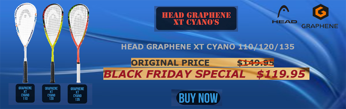 Buy Squash Equipment like Squash Rackets,Shoes,Eye Wear etc.